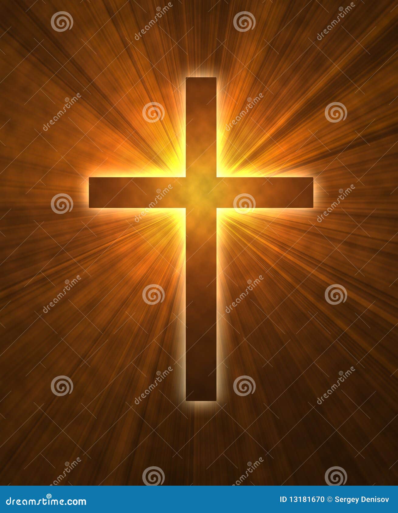 Glowing cross stock illustration. Illustration of color - 13181670