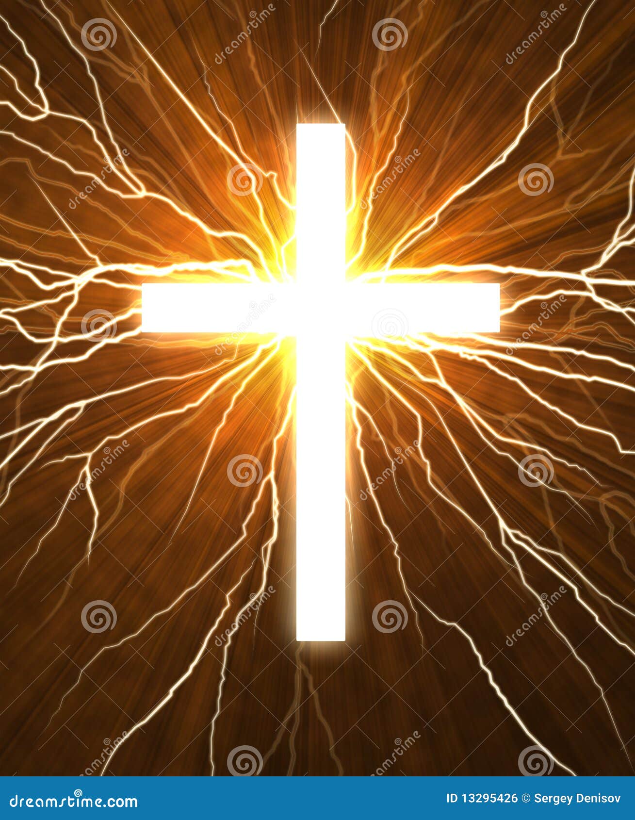 Glowing Cross Royalty Free Stock Image - Image: 13295426