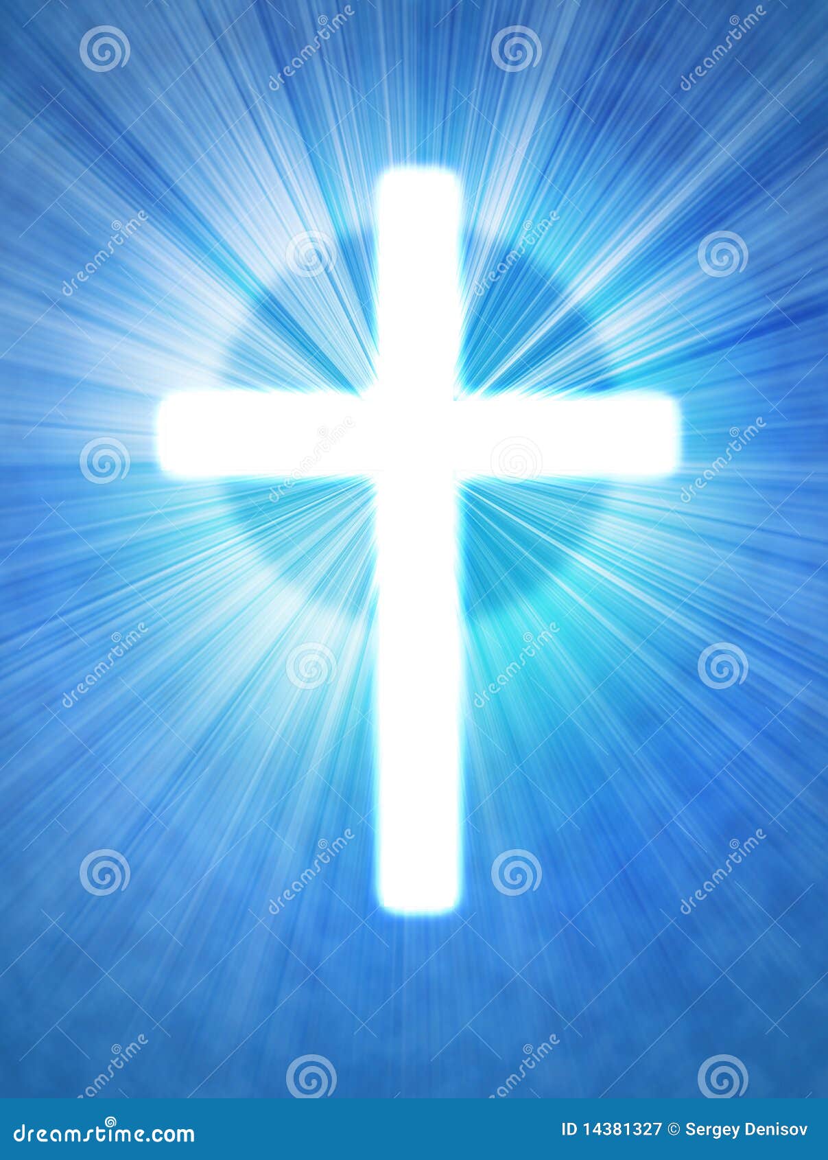 Glowing cross stock illustration. Illustration of shadow - 14381327