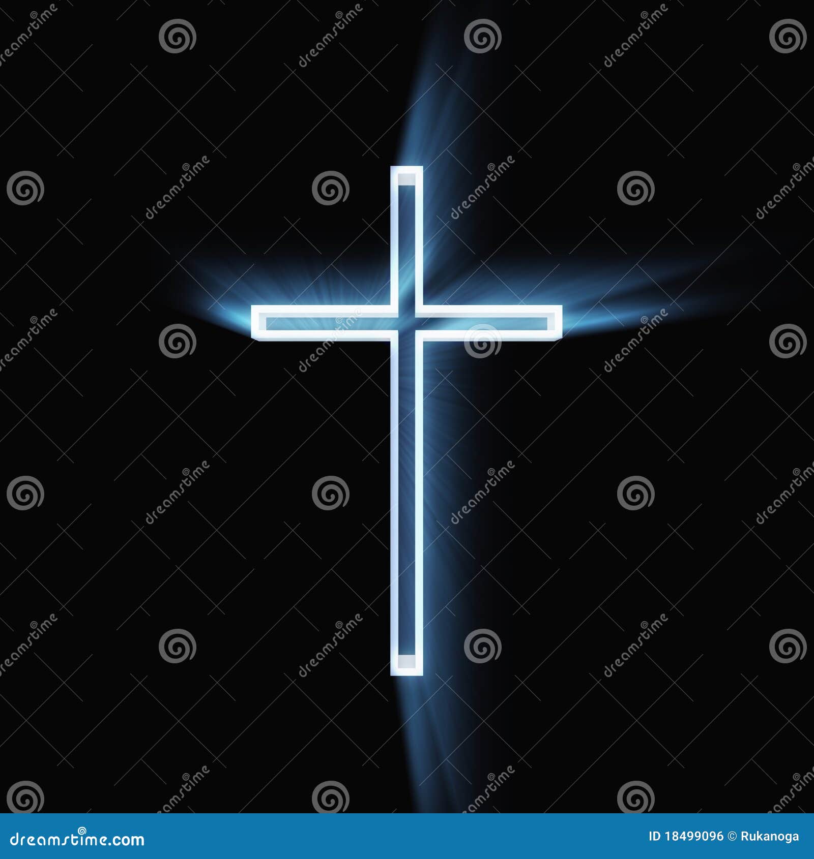Glowing Cross With Hands Symbol. Church Logo Vector | CartoonDealer.com ...