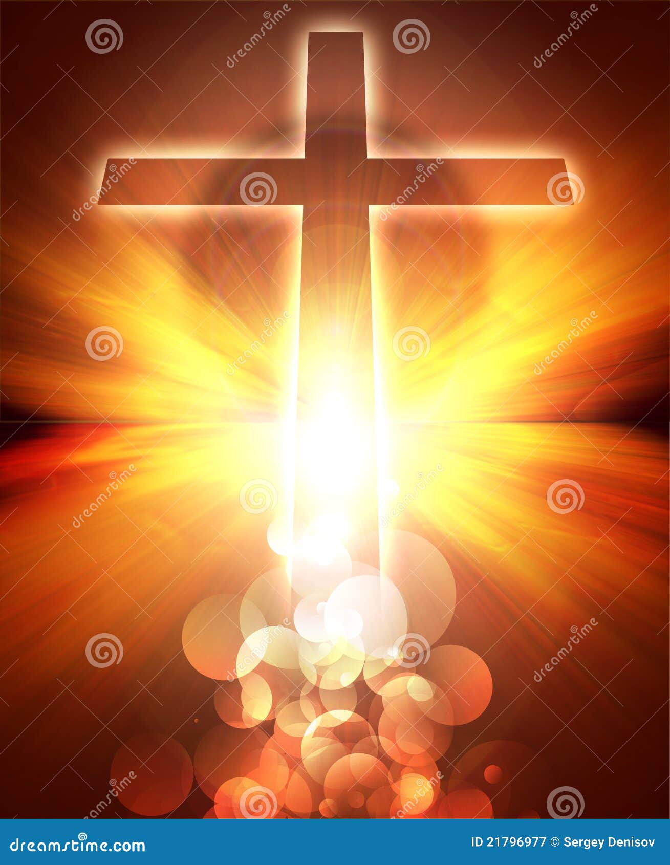 Glowing cross stock illustration. Illustration of thorns - 21796977