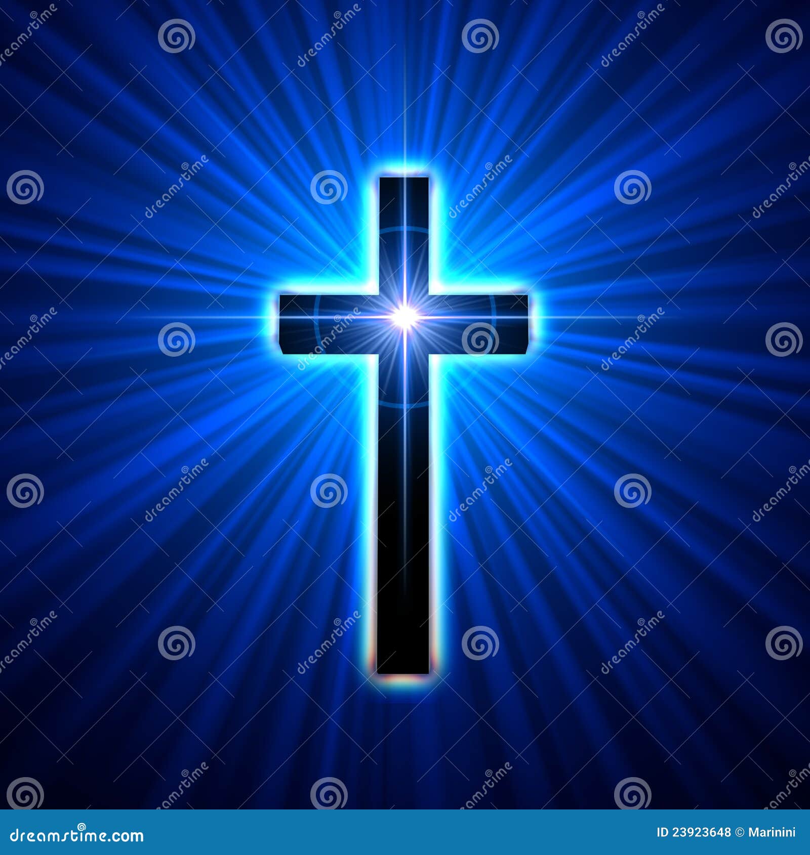 Glowing cross stock illustration. Illustration of pray - 23923648