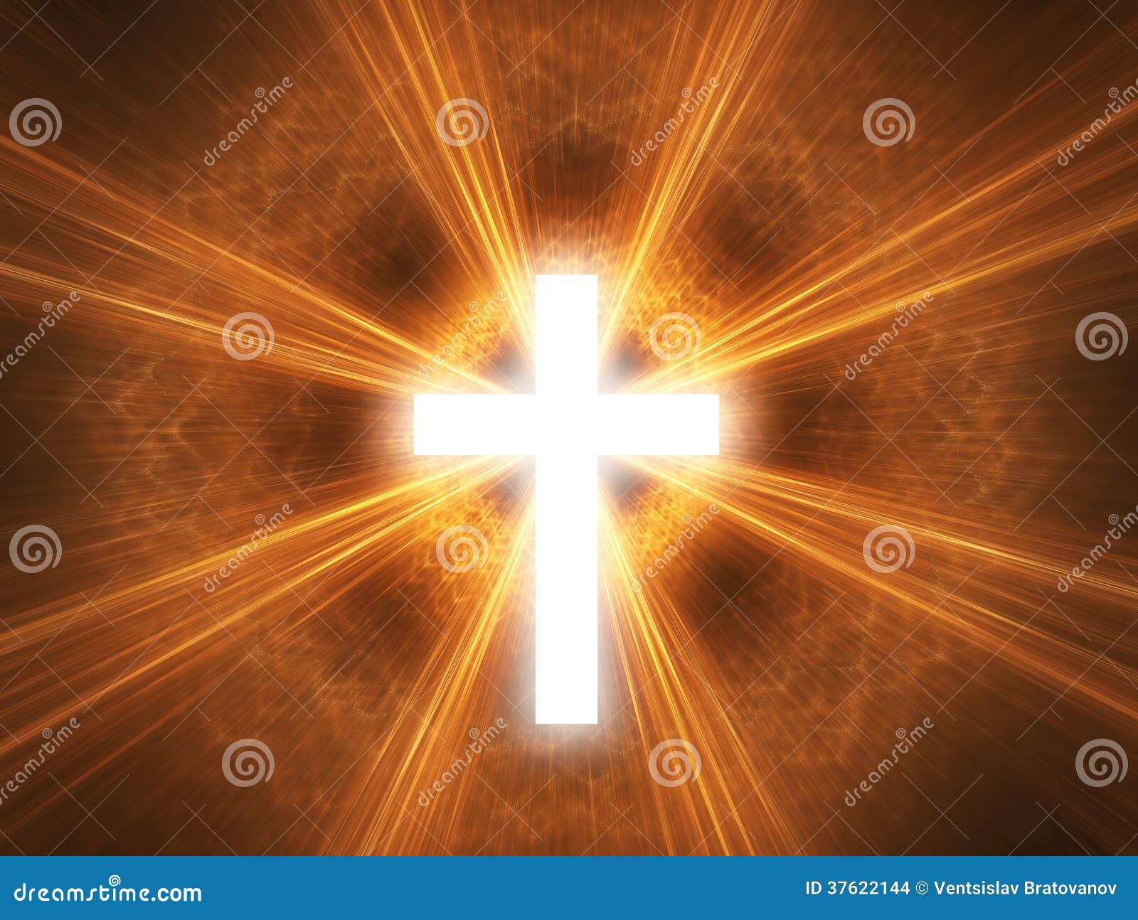 Glowing cross stock illustration. Illustration of hope - 37622144