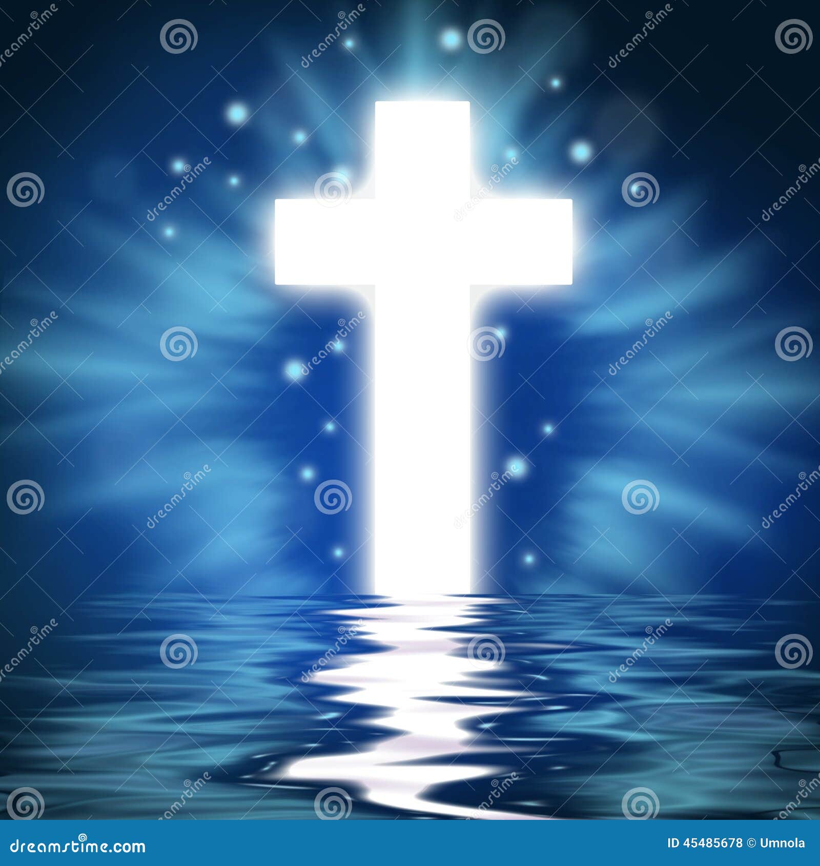 Glowing cross stock illustration. Illustration of light - 45485678