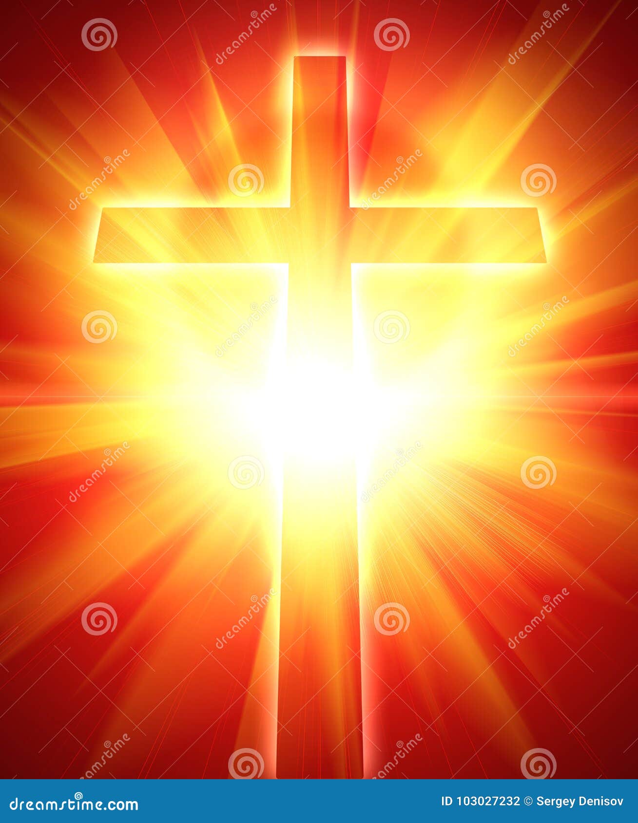 Glowing cross stock illustration. Illustration of christ - 103027232