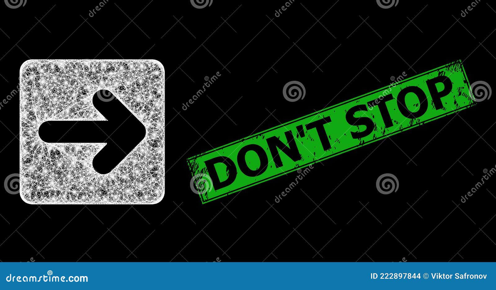 Scratched Don T Stop Stamp Imitation and Network Right Cursor Web Mesh ...