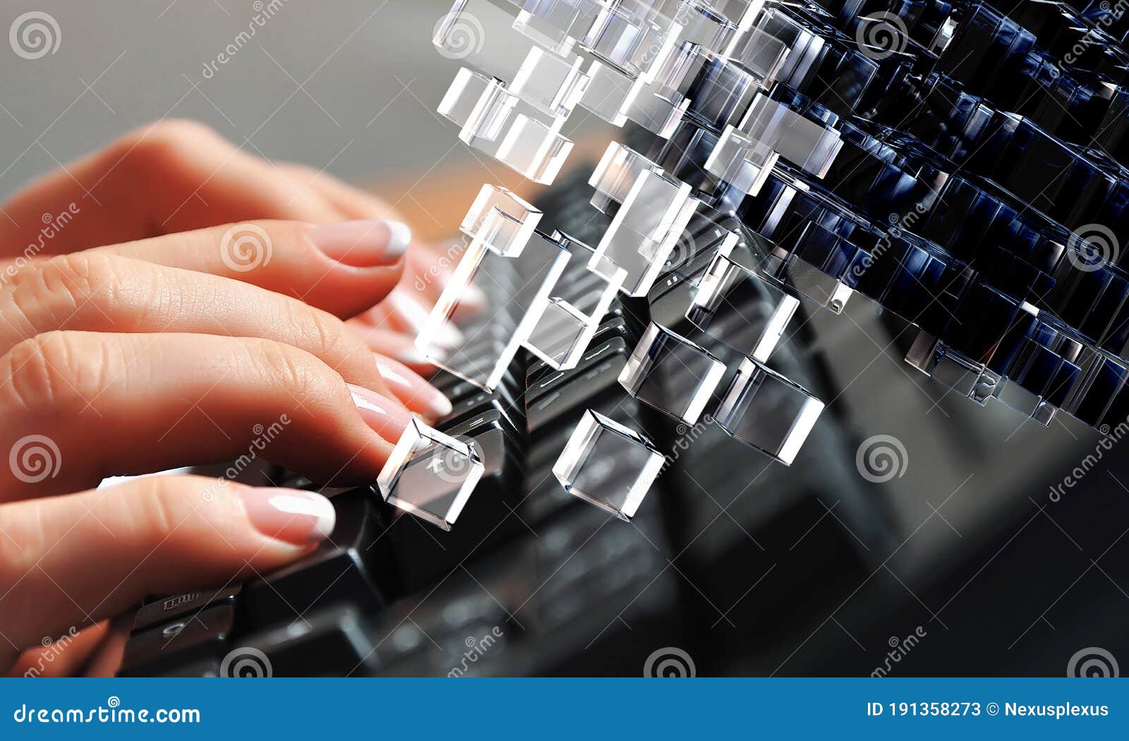 Glowing Cubes. Innovation and Creativity Concept Stock Image - Image of ...