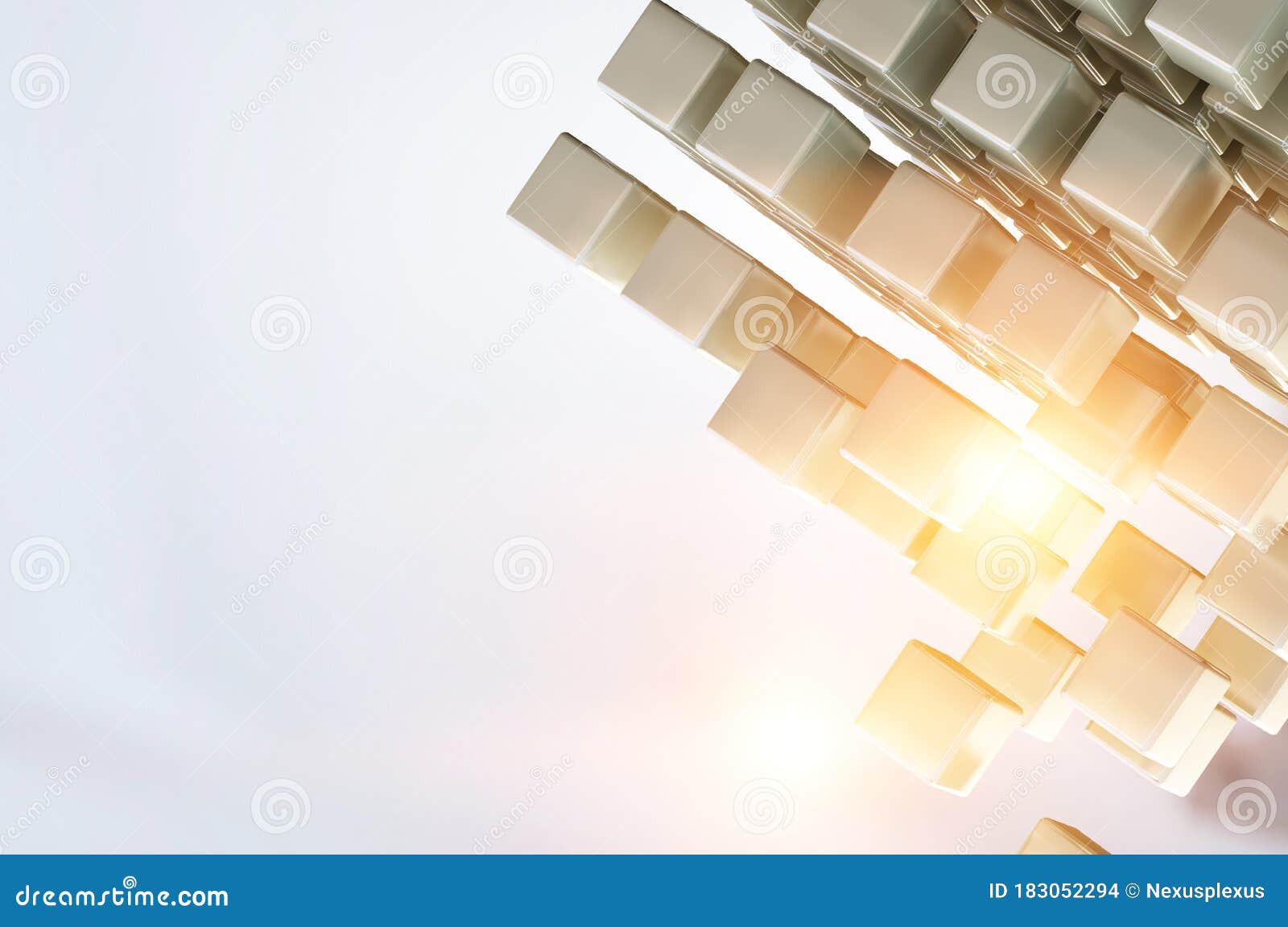 Glowing Cubes. Innovation and Creativity Concept Stock Photo - Image of ...