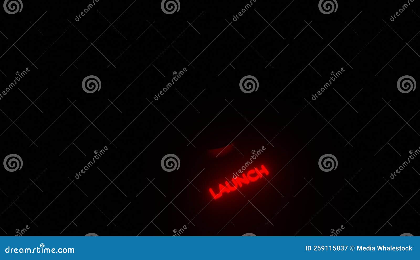 Glowing 3d Launch Button. Design. Button To Start Computer System in ...