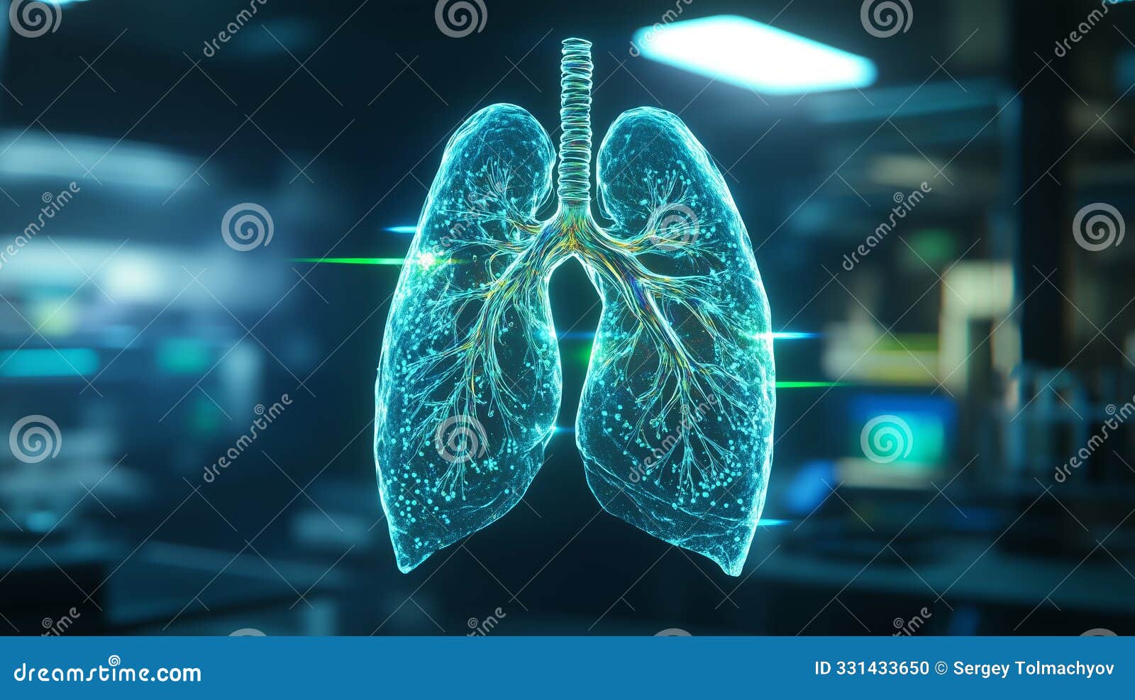 3D Visualization of Human Lungs in a Modern Laboratory Setting with ...
