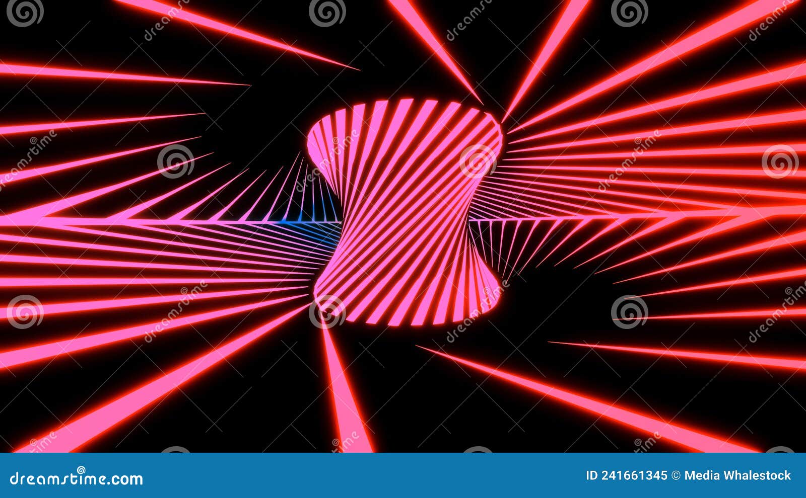 Glowing 3d Tornado Formed by Spiral Twisted Lines, Seamless Loop ...