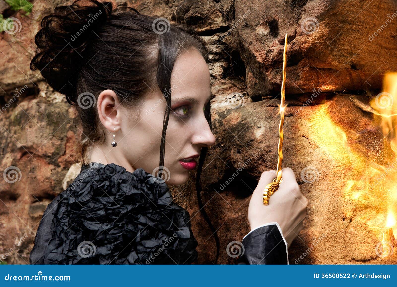 Glowing dagger stock photo. Image of goth, flaming, clothing - 36500522