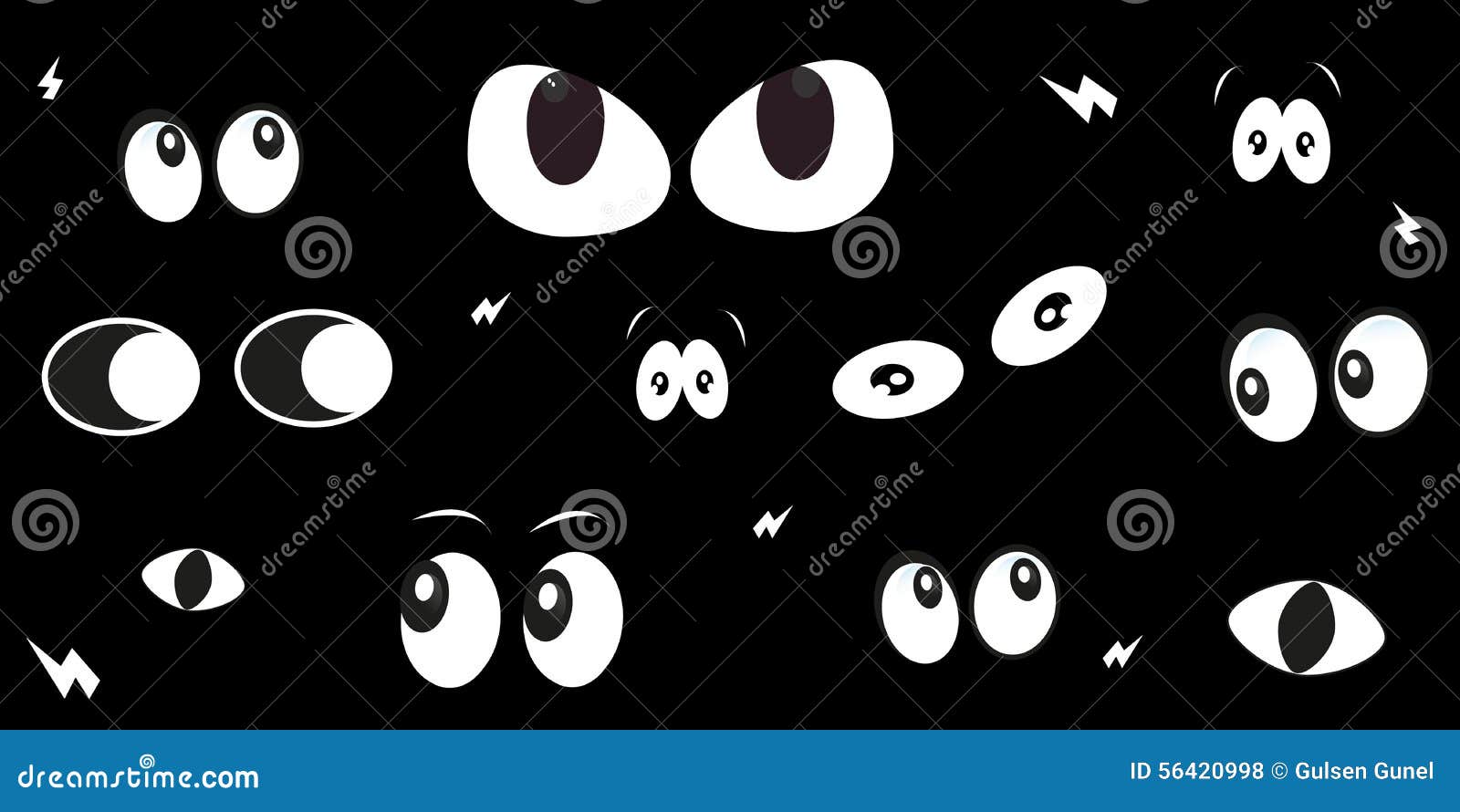 Glowing In The Dark Spooky Eyes Vector Background Royalty-Free Stock ...