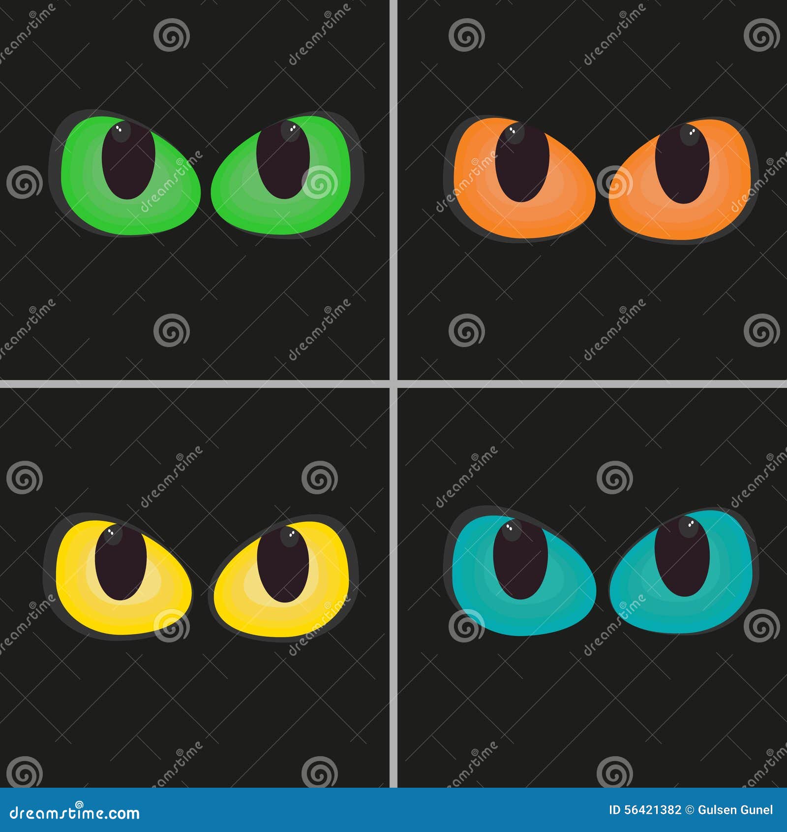 Spooky Eyes Vector Illustration | CartoonDealer.com #6305212