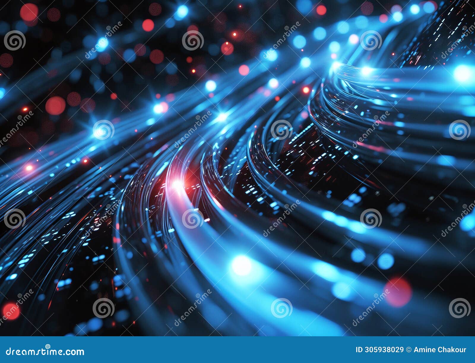 Glowing Data Cables Background for Transferring Information Stock Image ...