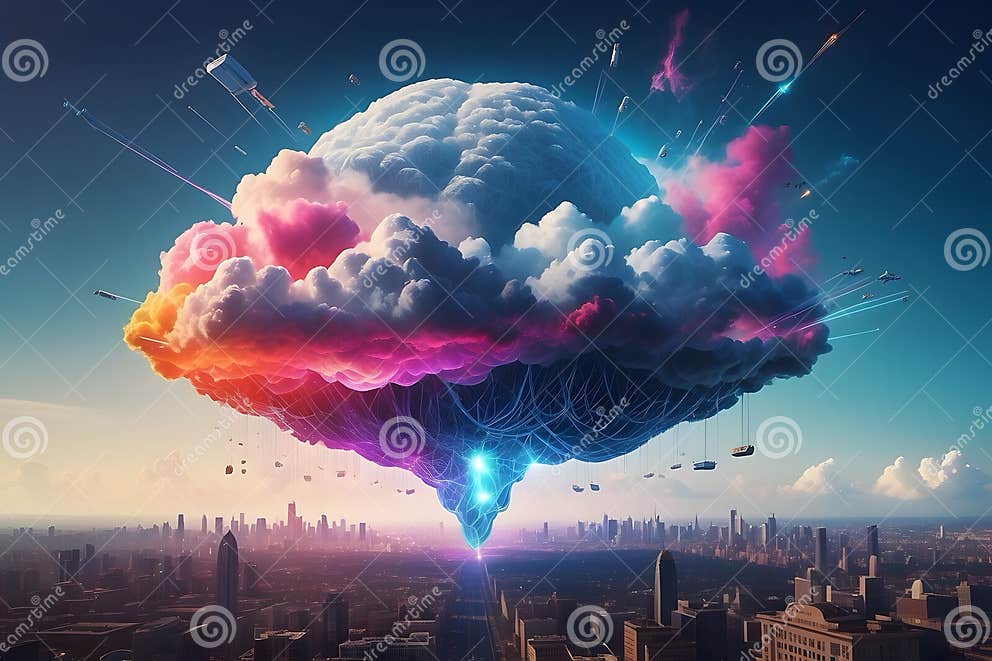 Glowing Data Nodes: a Minimalist , Where Glowing, Blue-white Nodes ...