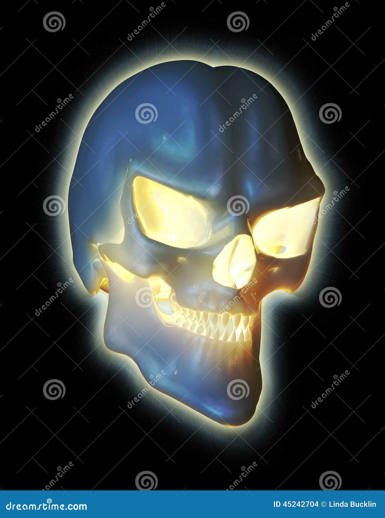 Glowing Demon Skull stock illustration. Illustration of evil - 45242704