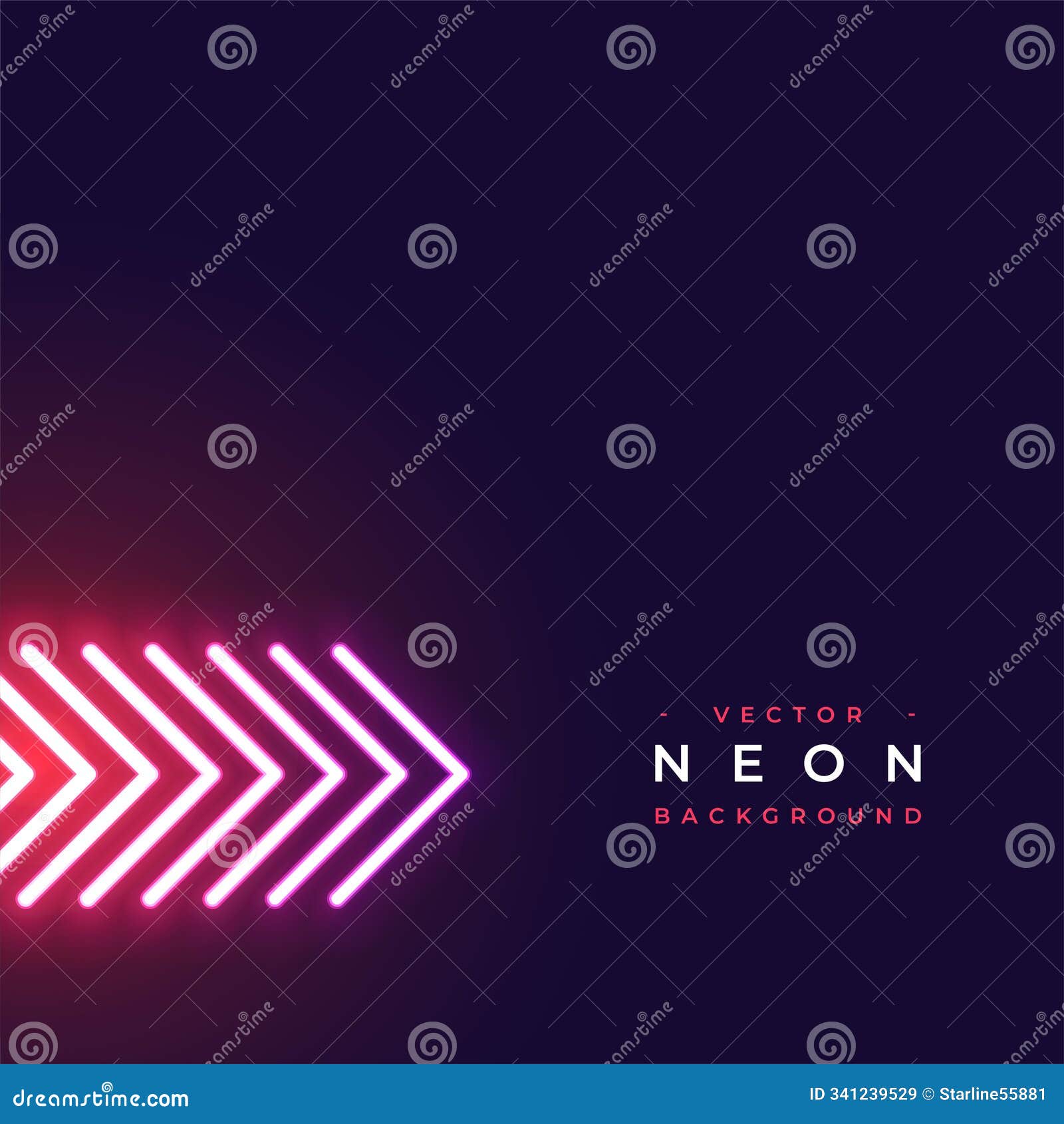 Glowing Digital Arrow Background in Line Style Stock Vector ...