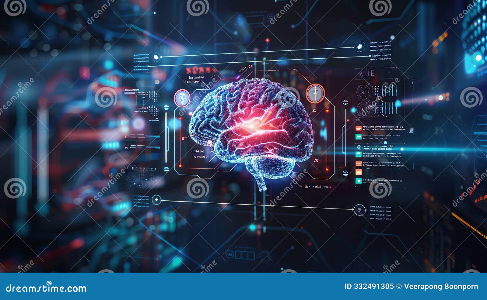 Highlighted Area Among Particles For The Product, Orange Background ...