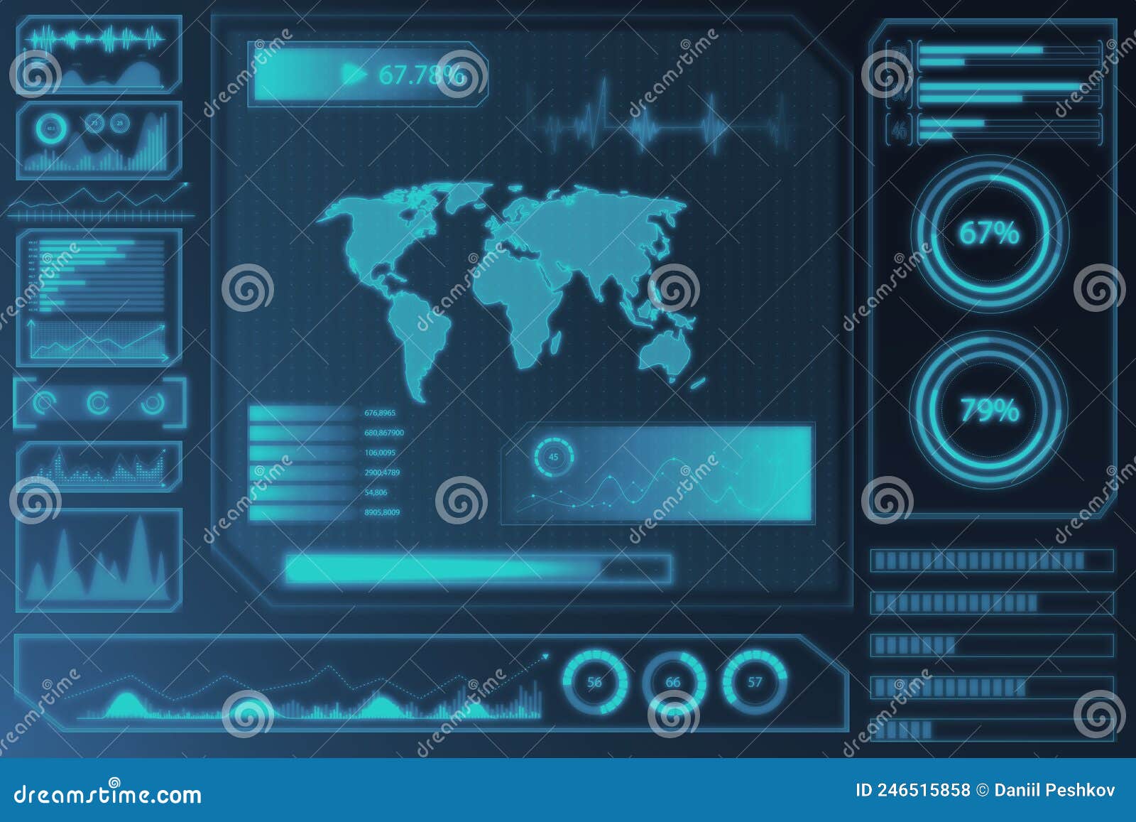 Digital Business Screen Interface Wallpaper with Globe and Charts. Spy ...