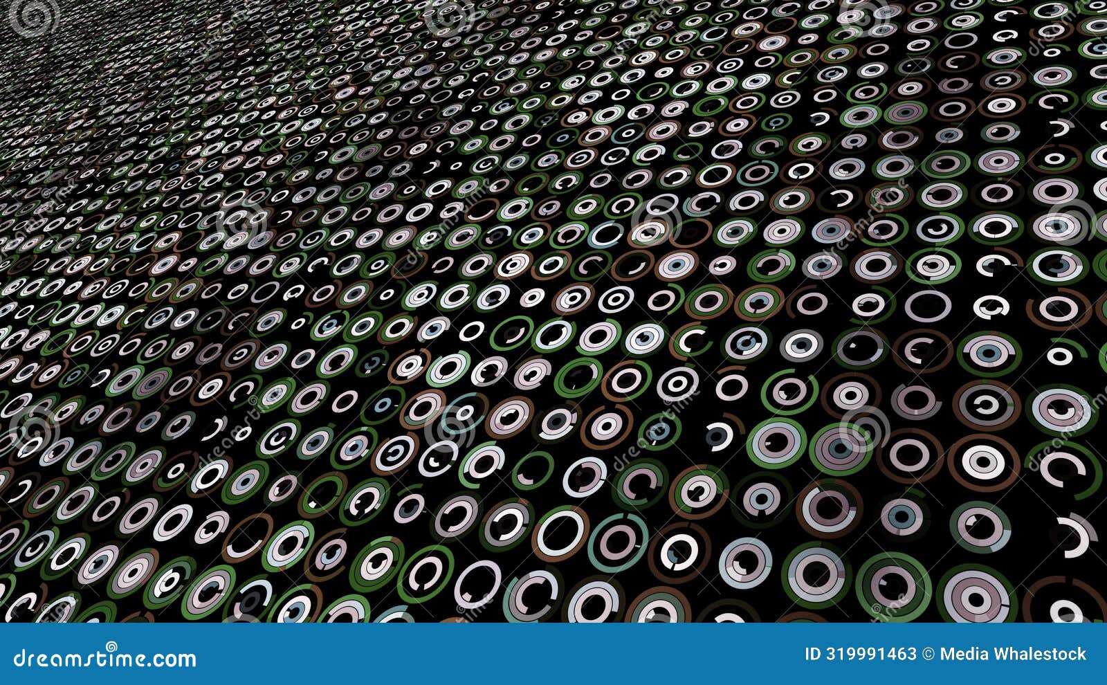 Glowing Digital Data Circle Lights Blinking and Spinning. Animation ...