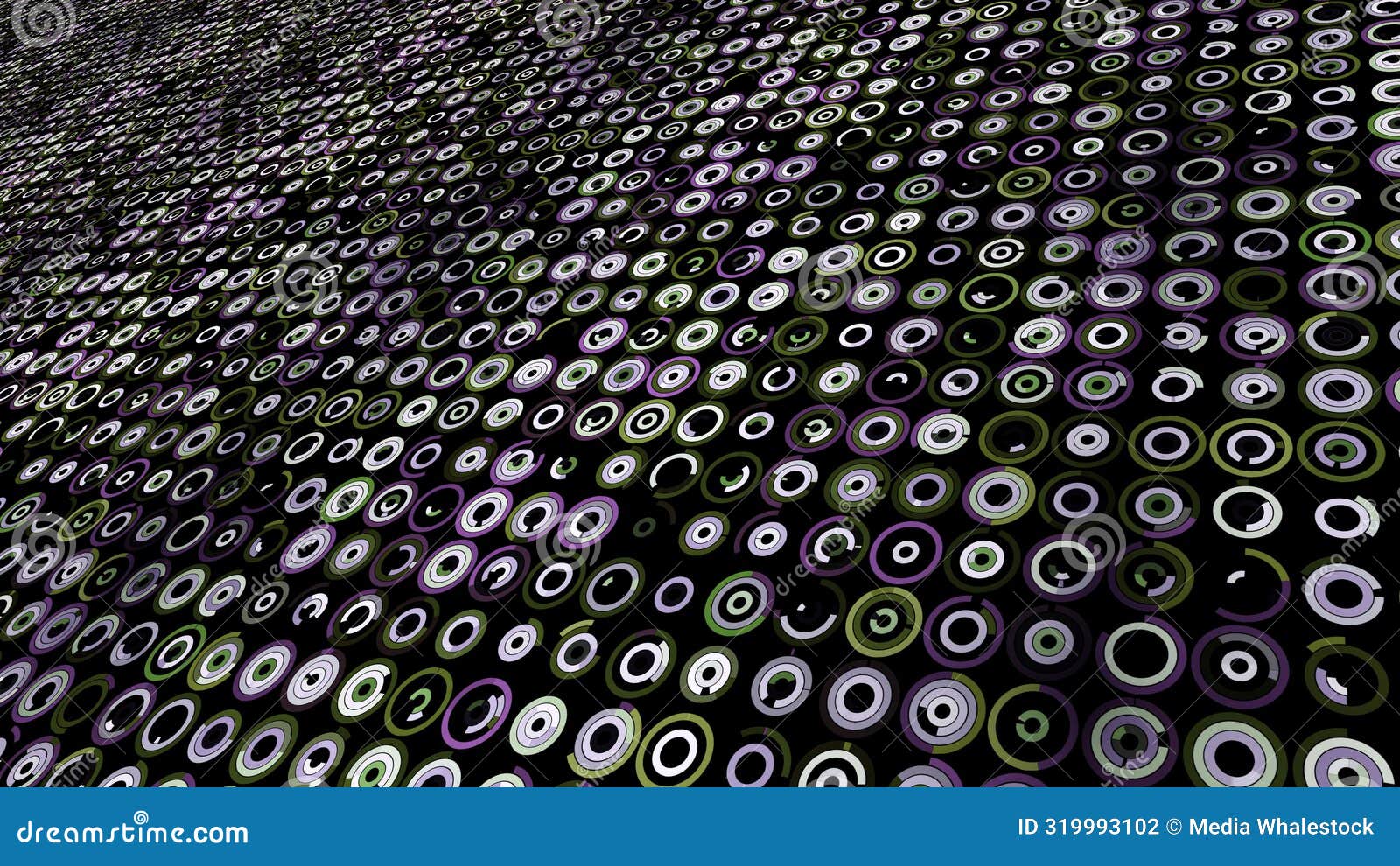 Glowing Digital Data Circle Lights Blinking and Spinning. Animation ...