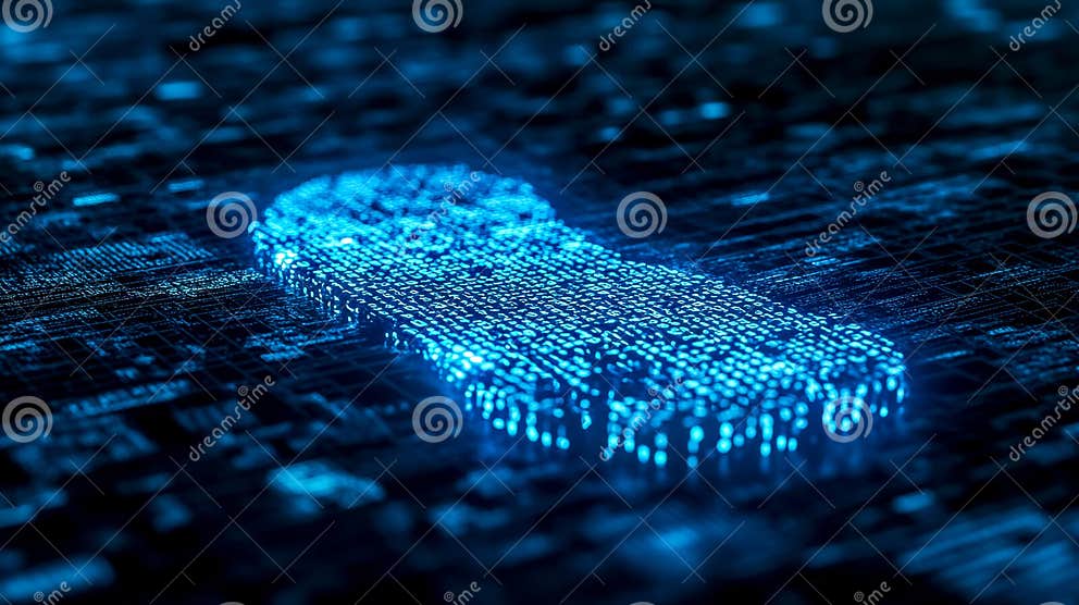 Glowing Digital Footprint Representing Online Tracking and Data Privacy ...