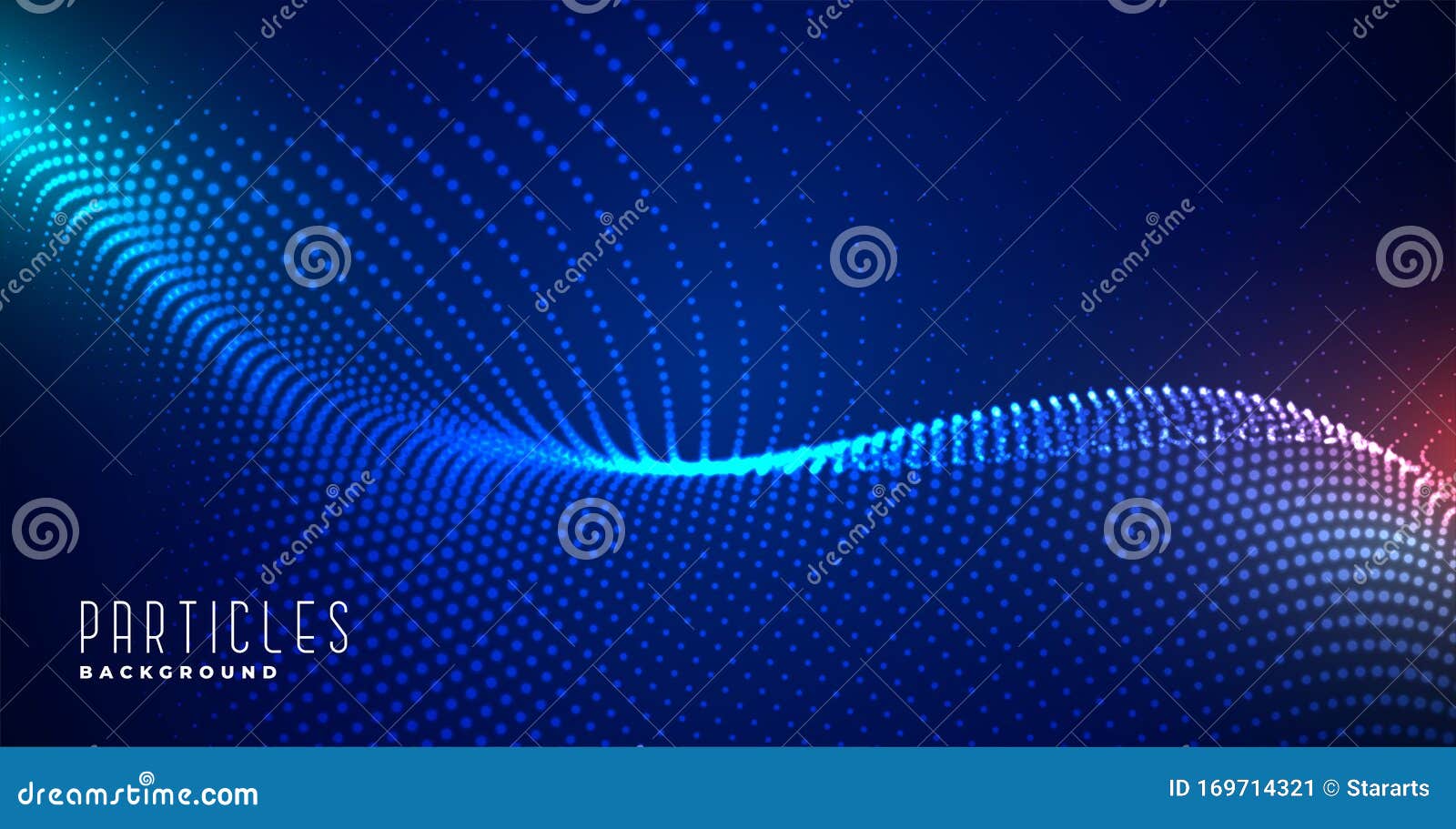 Glowing Digital Particles Blue Technology Background Design Stock ...