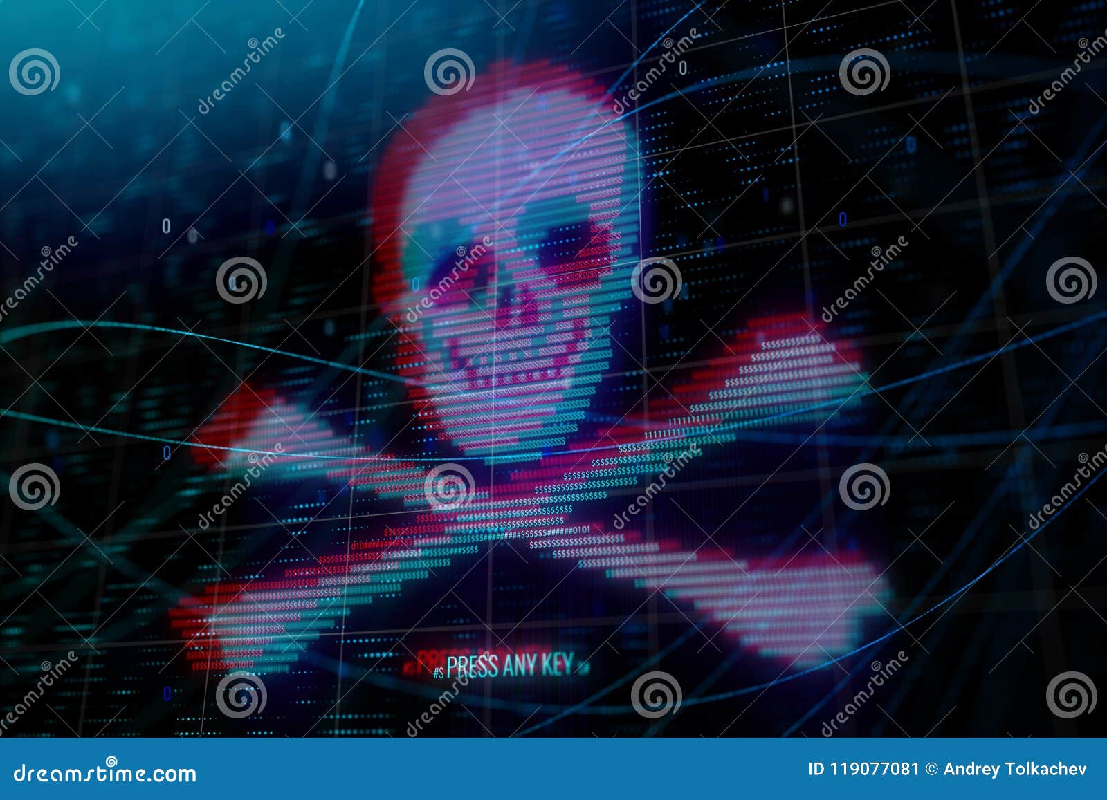 Web Attack, Hacker and Online Stock Illustration - Illustration of ...