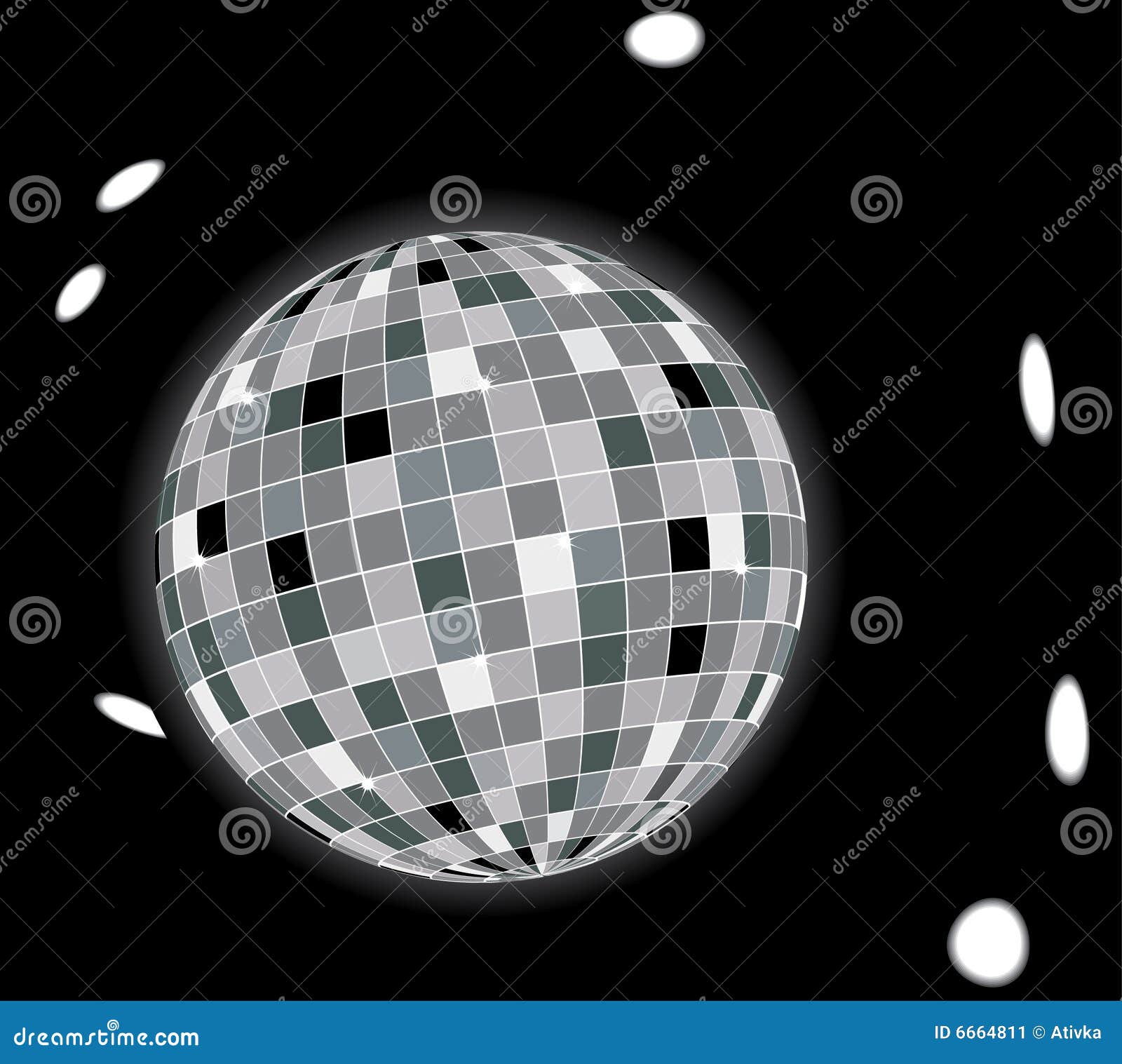 Glowing Disco Ball Picture. Image: 6664811