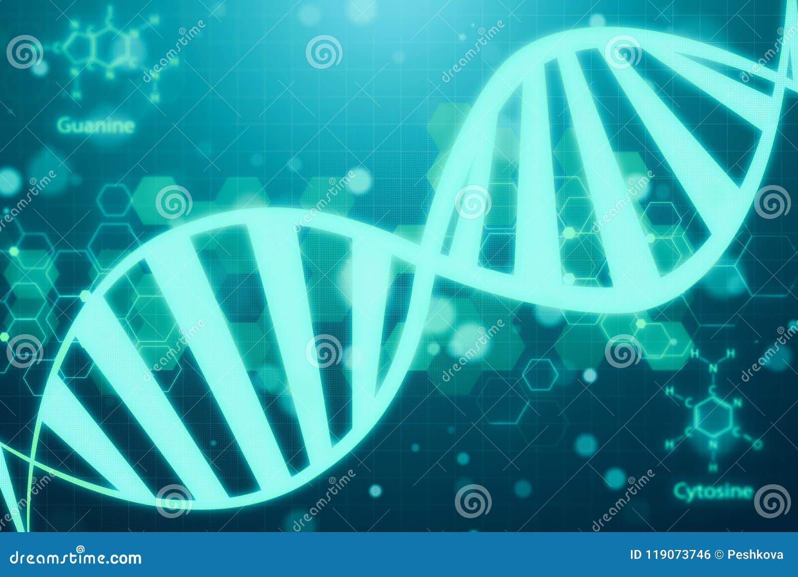 Glowing DNA backdrop stock illustration. Illustration of life - 119073746