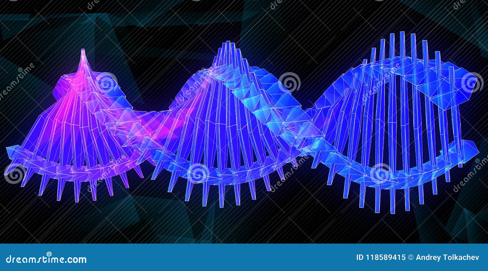 Glowing DNA background stock illustration. Illustration of design ...