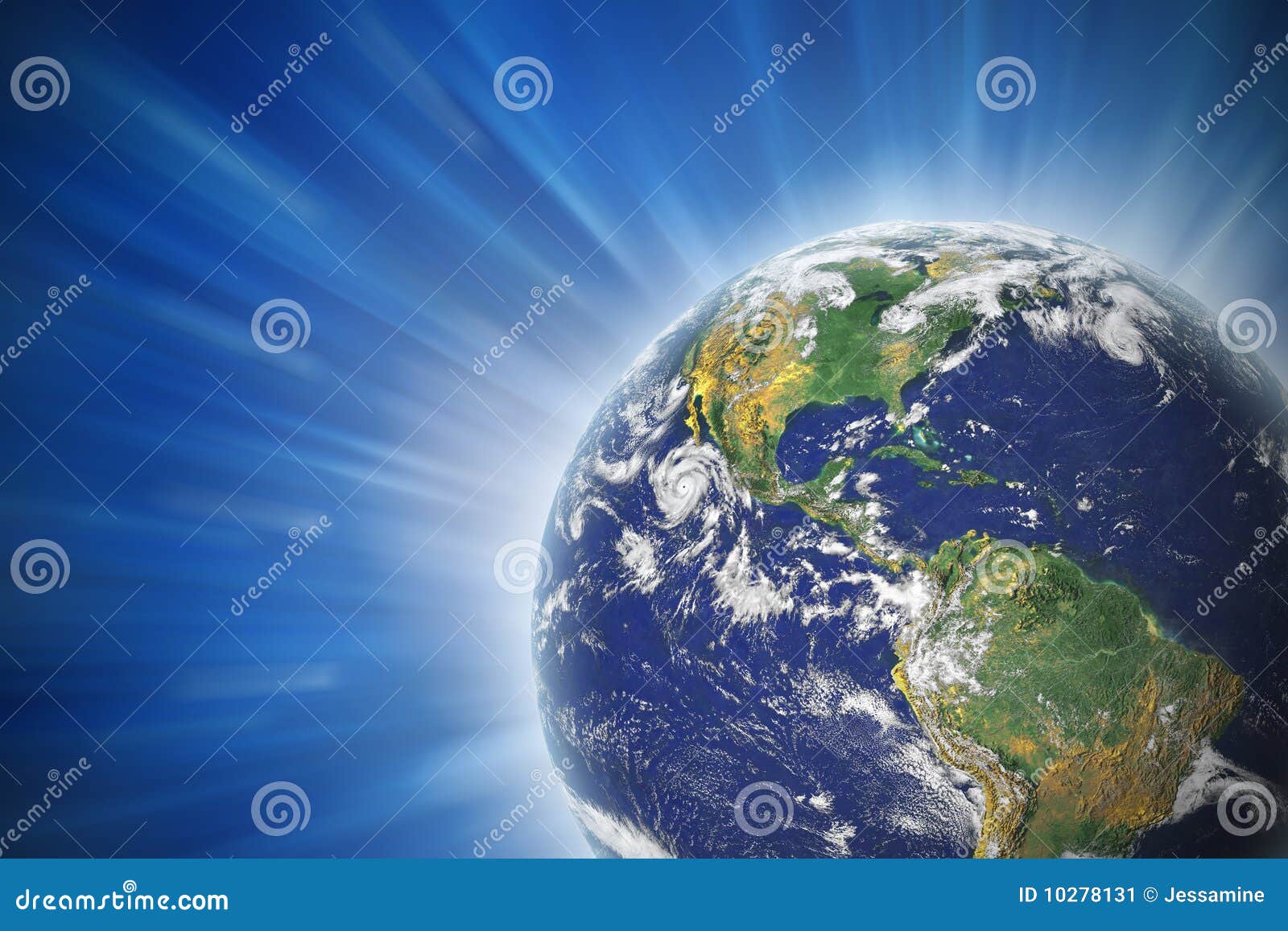 Glowing Earth stock illustration. Illustration of space - 10278131