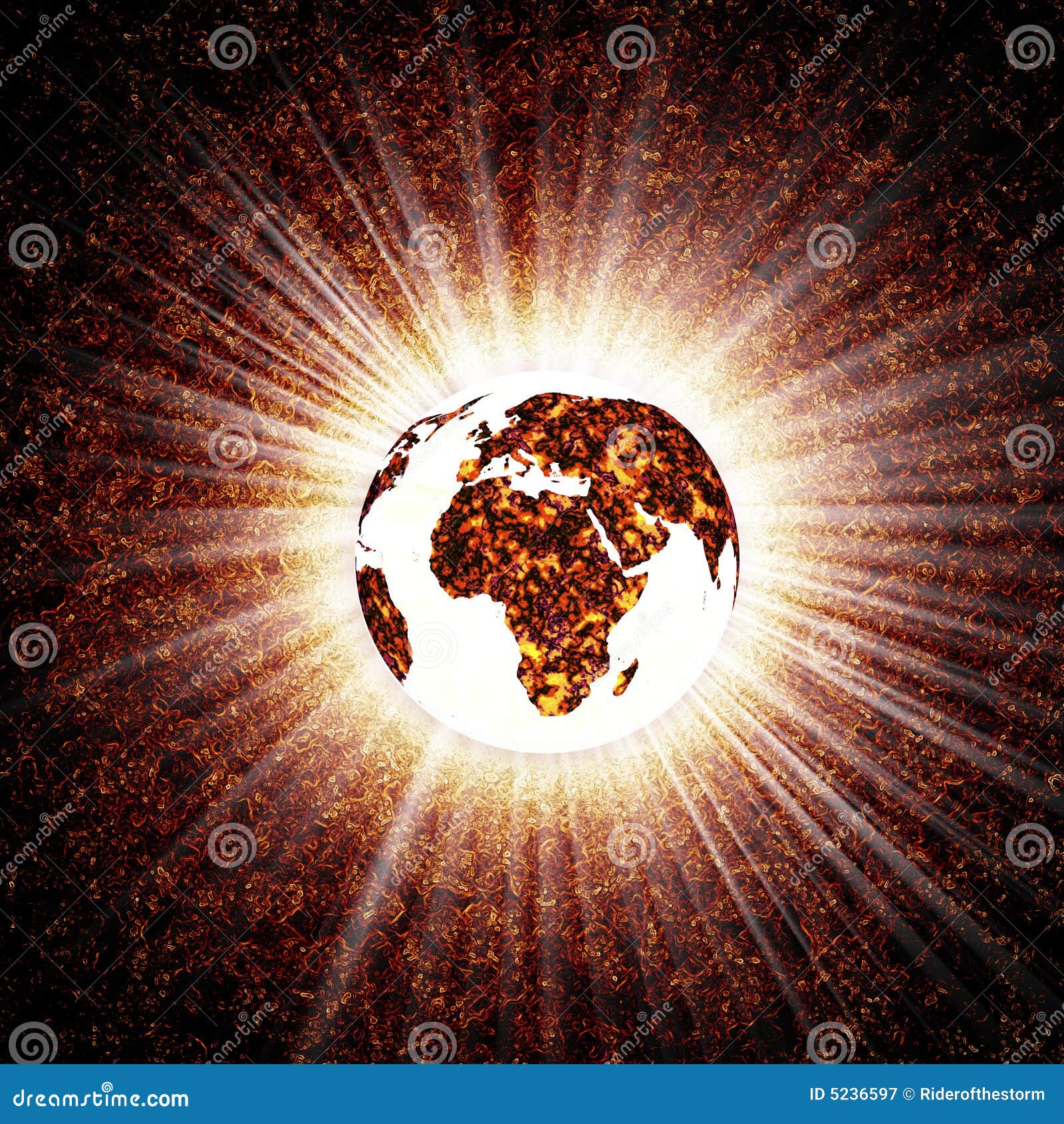 Glowing earth stock illustration. Illustration of planet - 5236597