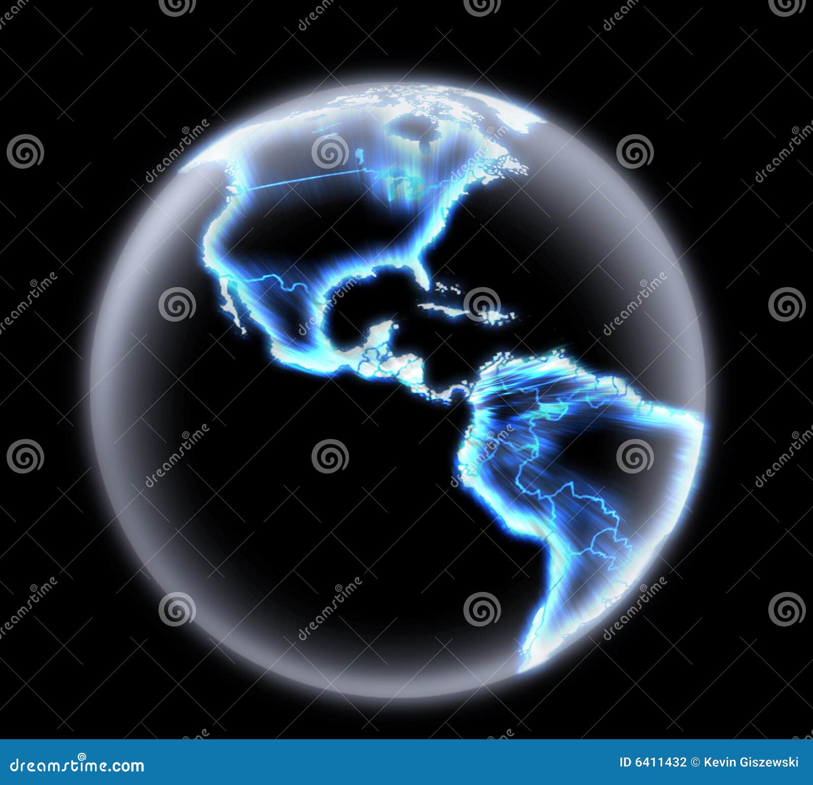 Glowing Earth Globe Stock Photography - Image: 6411432