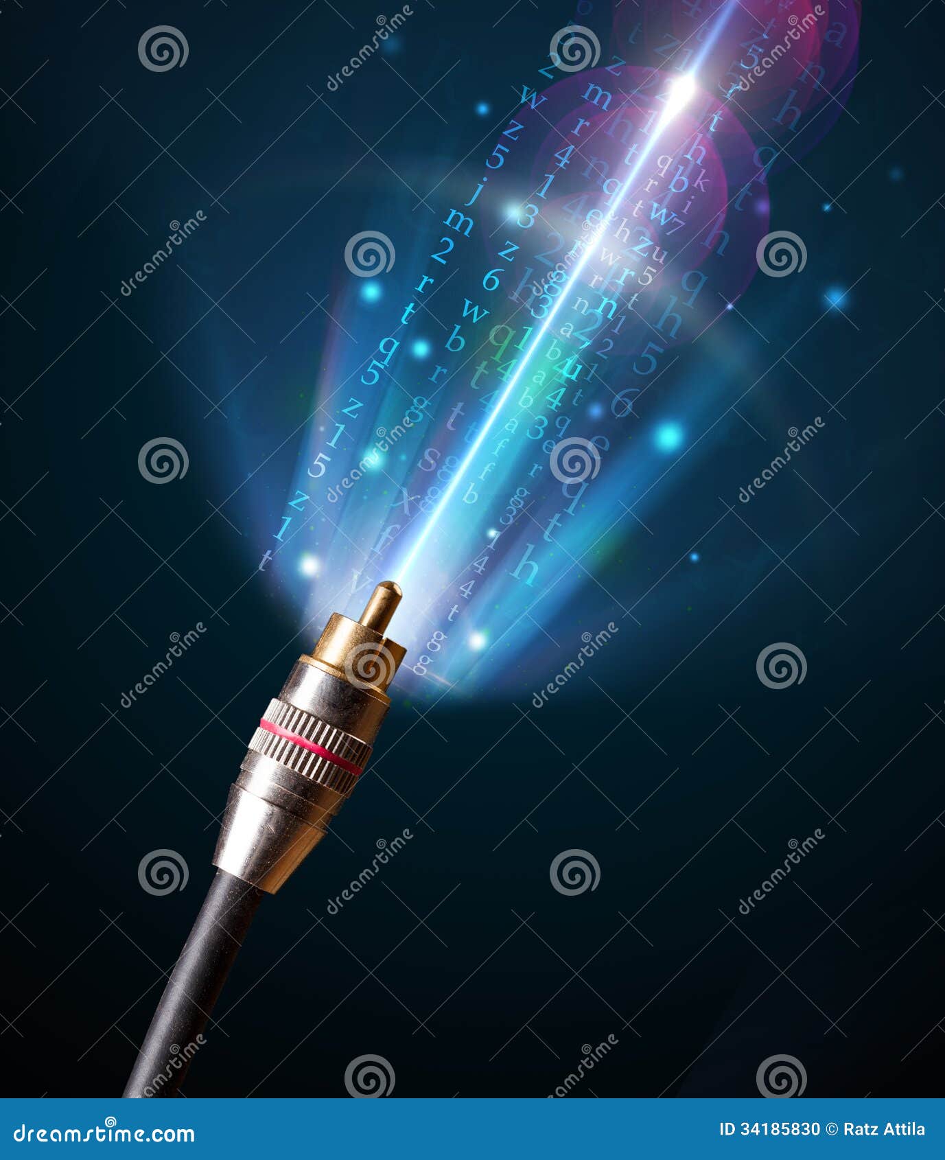 Glowing electric cable stock photo. Image of closeup - 34185830