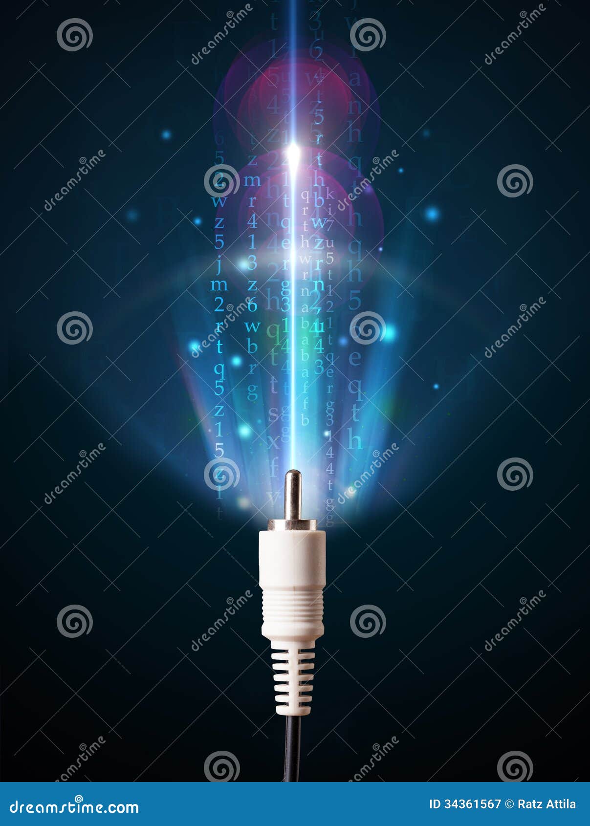 Glowing electric cable stock image. Image of electronics - 34361567