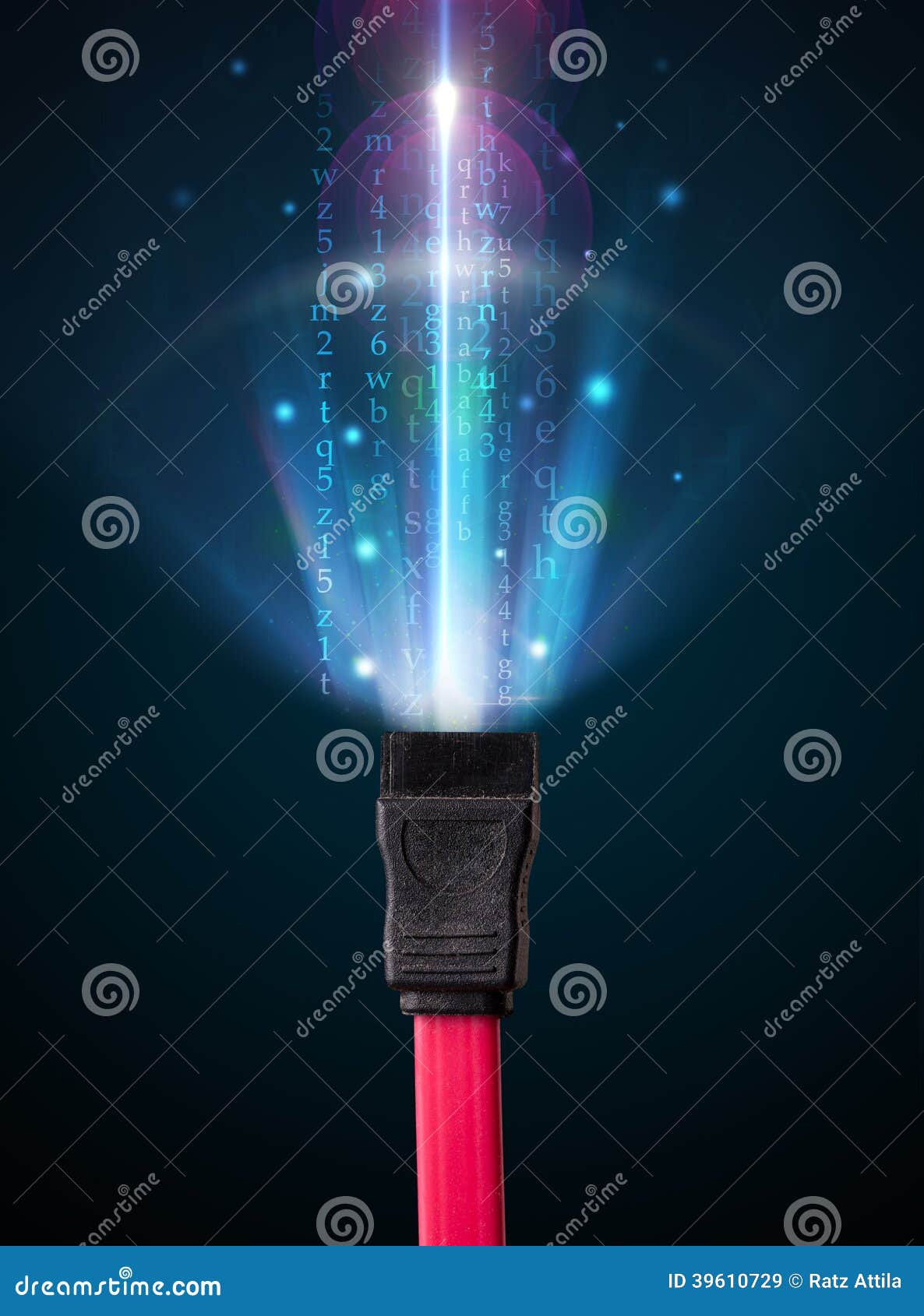 Glowing electric cable stock image. Image of port, electric - 39610729