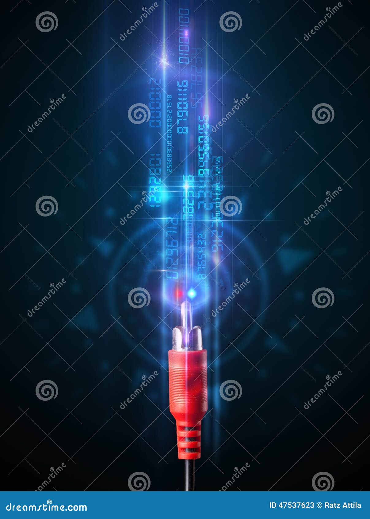 Glowing electric cable stock image. Image of plug, industry - 47537623