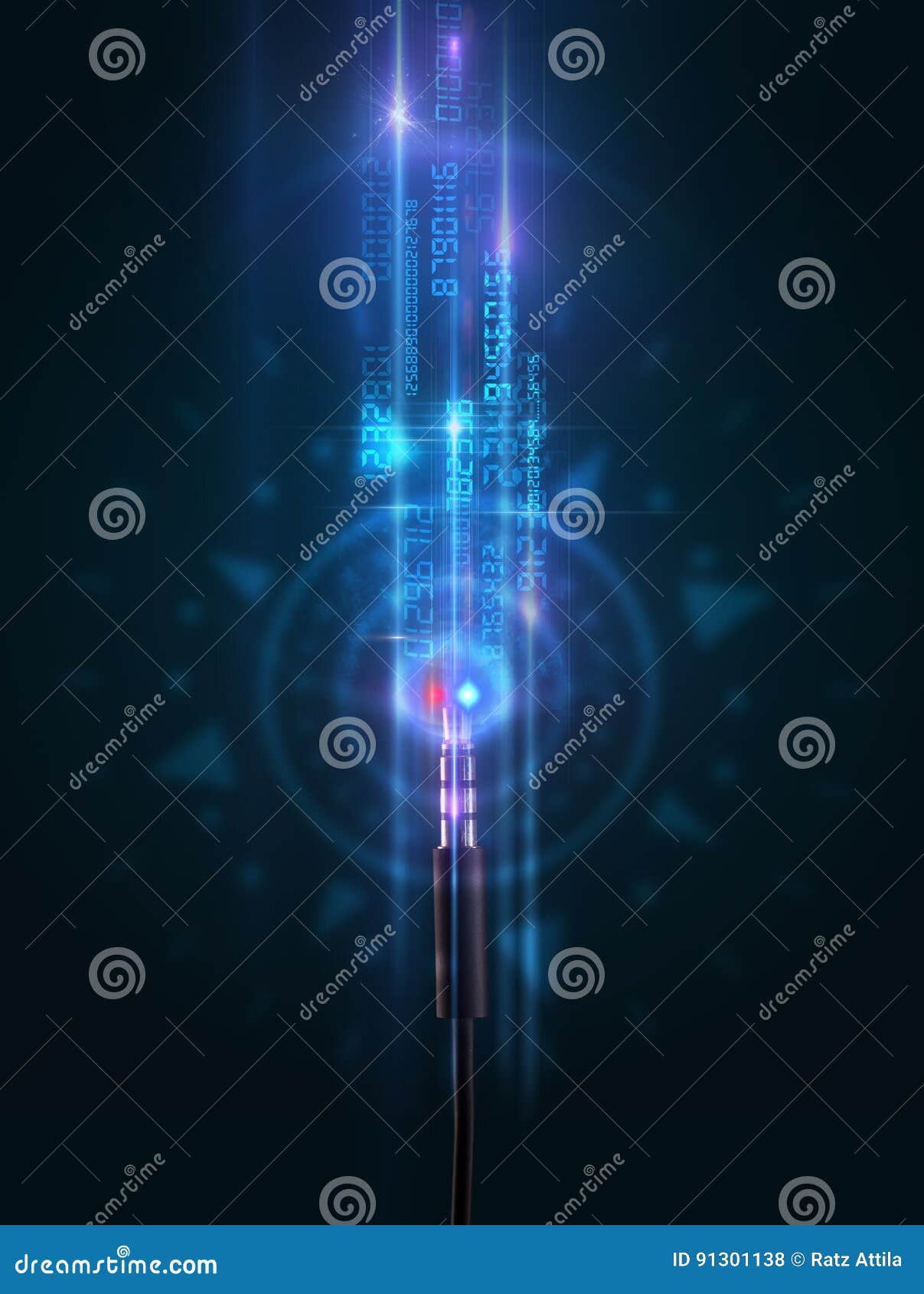 Glowing electric cable stock photo. Image of connection - 91301138