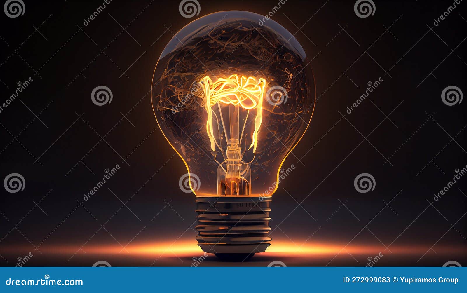 Glowing Electric Lamp Igniting Ideas with Luminosity Generated by AI ...