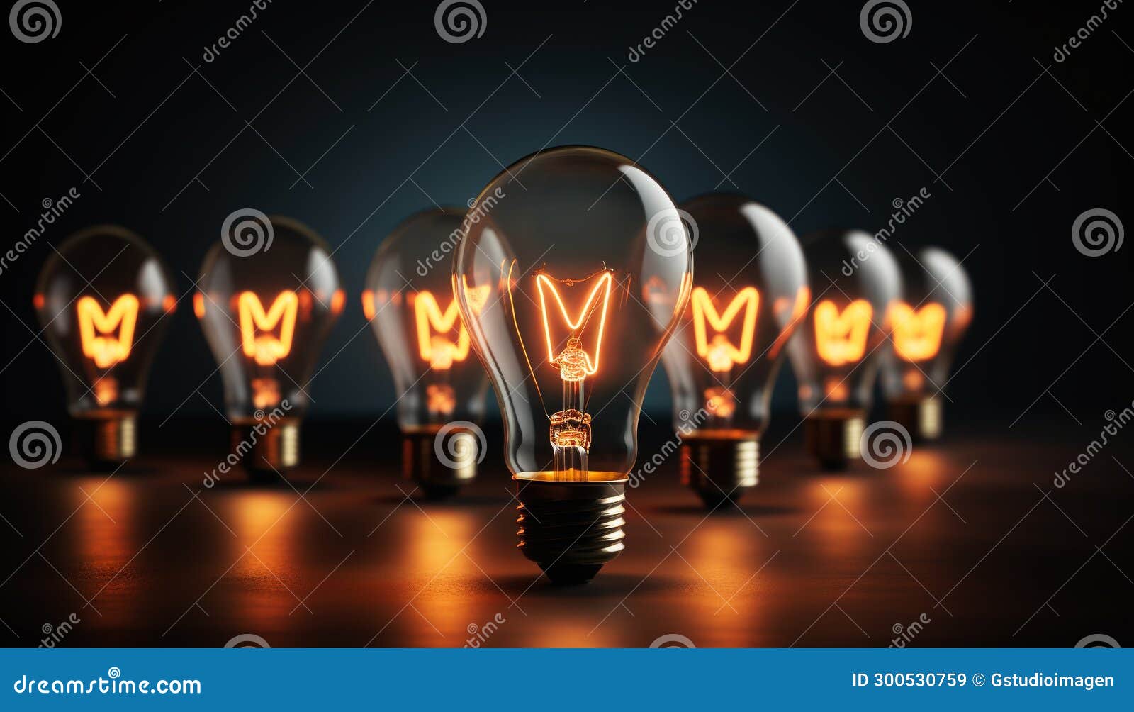 Glowing Electric Lamp Illuminates Bright Ideas and Innovation Generated ...