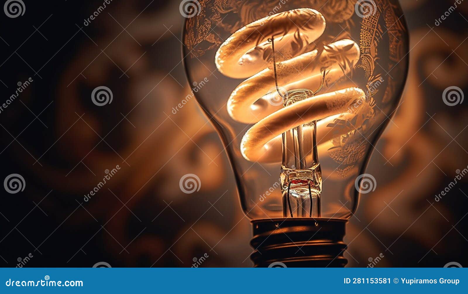 Glowing Electric Lamp Symbolizes Innovation and Creativity in Business ...
