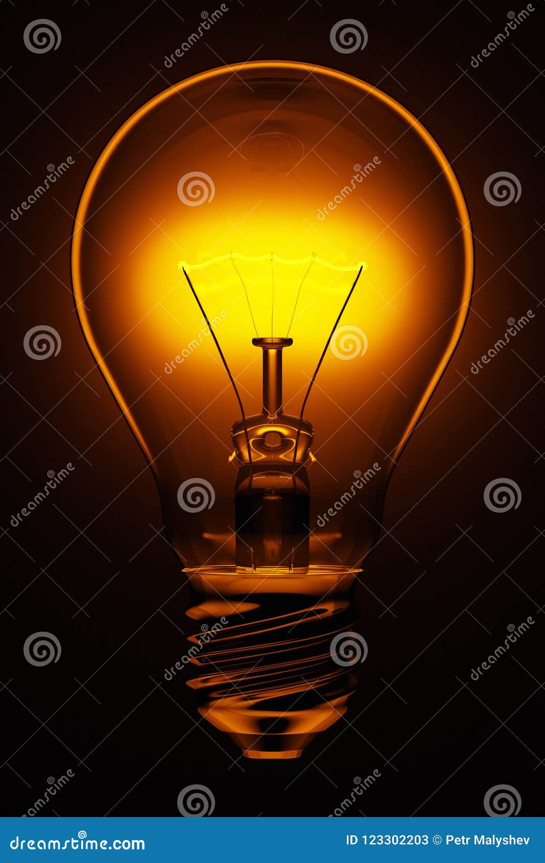 Glowing Electric Lightbulb 3d Render Stock Image | CartoonDealer.com ...