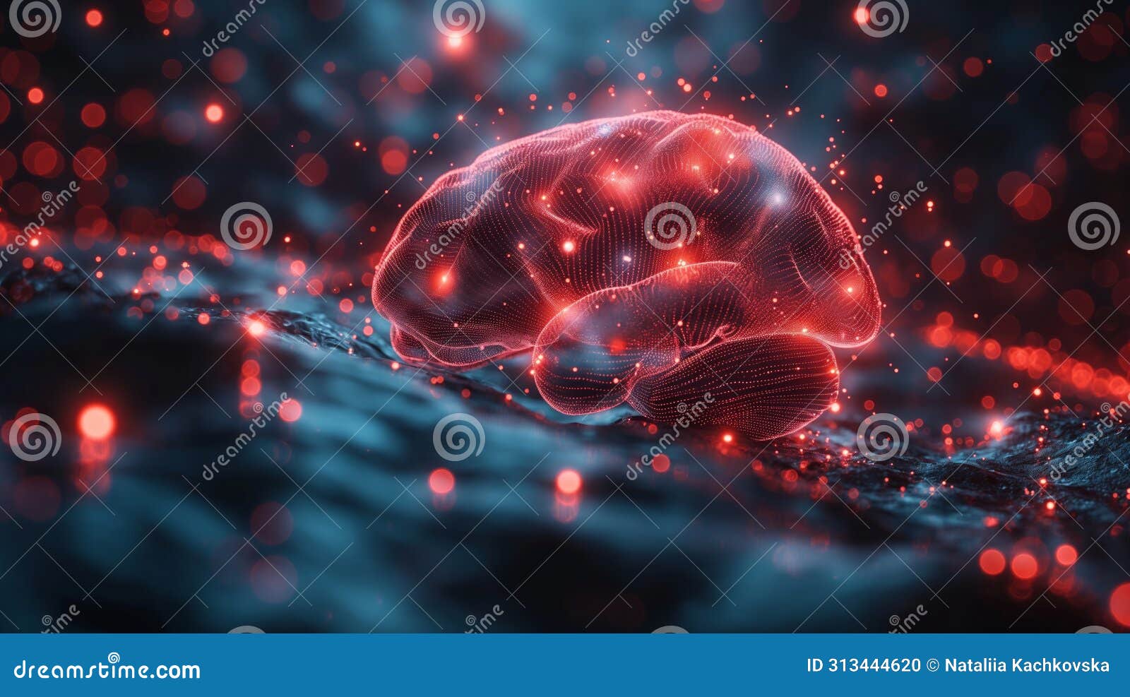 Glowing Electric Scheme in Brain Stock Illustration - Illustration of ...