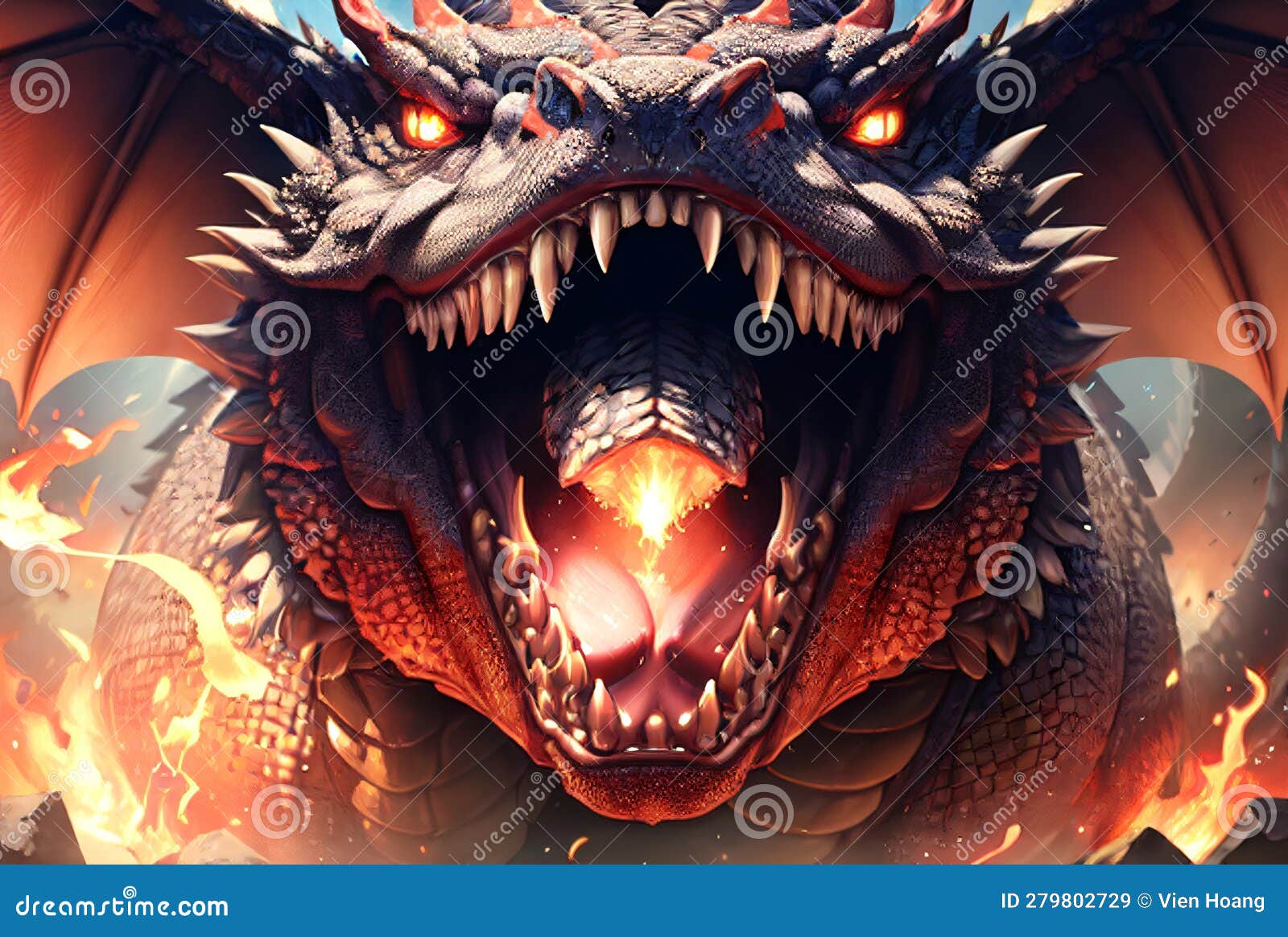 Glowing Ember, Ash, Spark: the Dragon Ignites the Imagination Stock ...