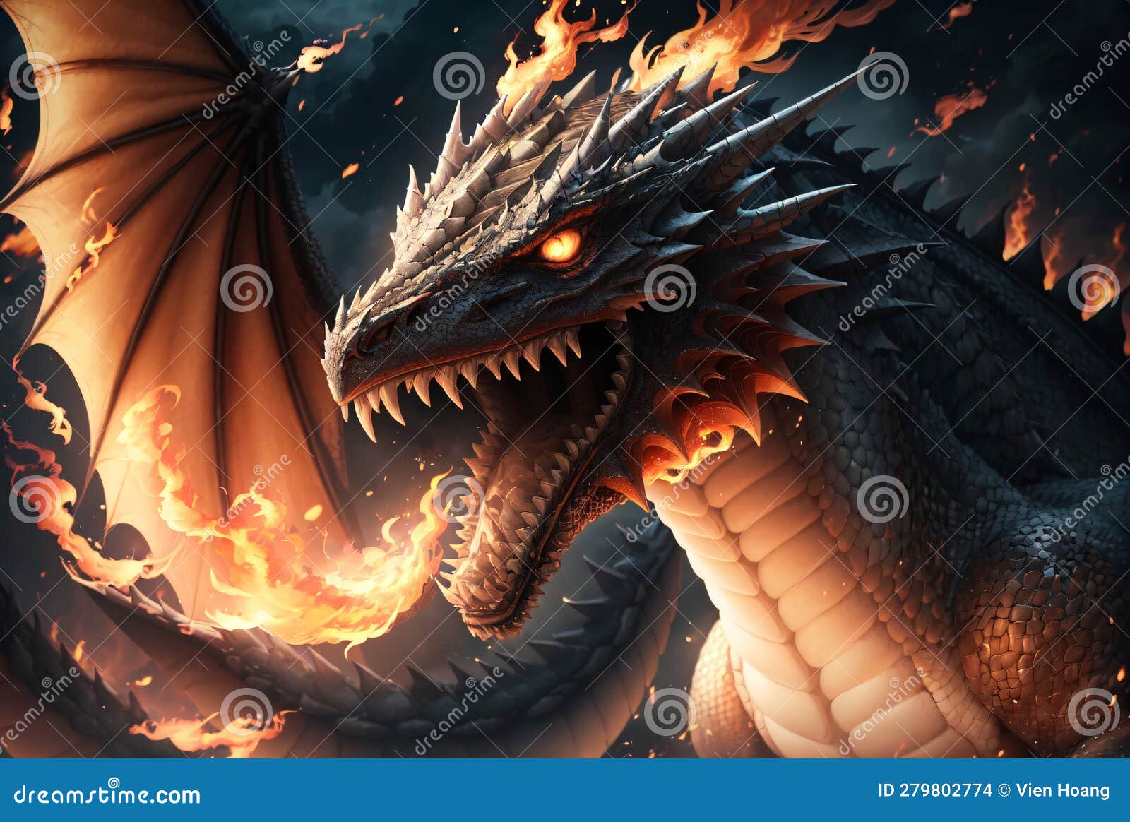 Glowing Ember, Ash, Spark: the Dragon Ignites the Imagination Stock ...
