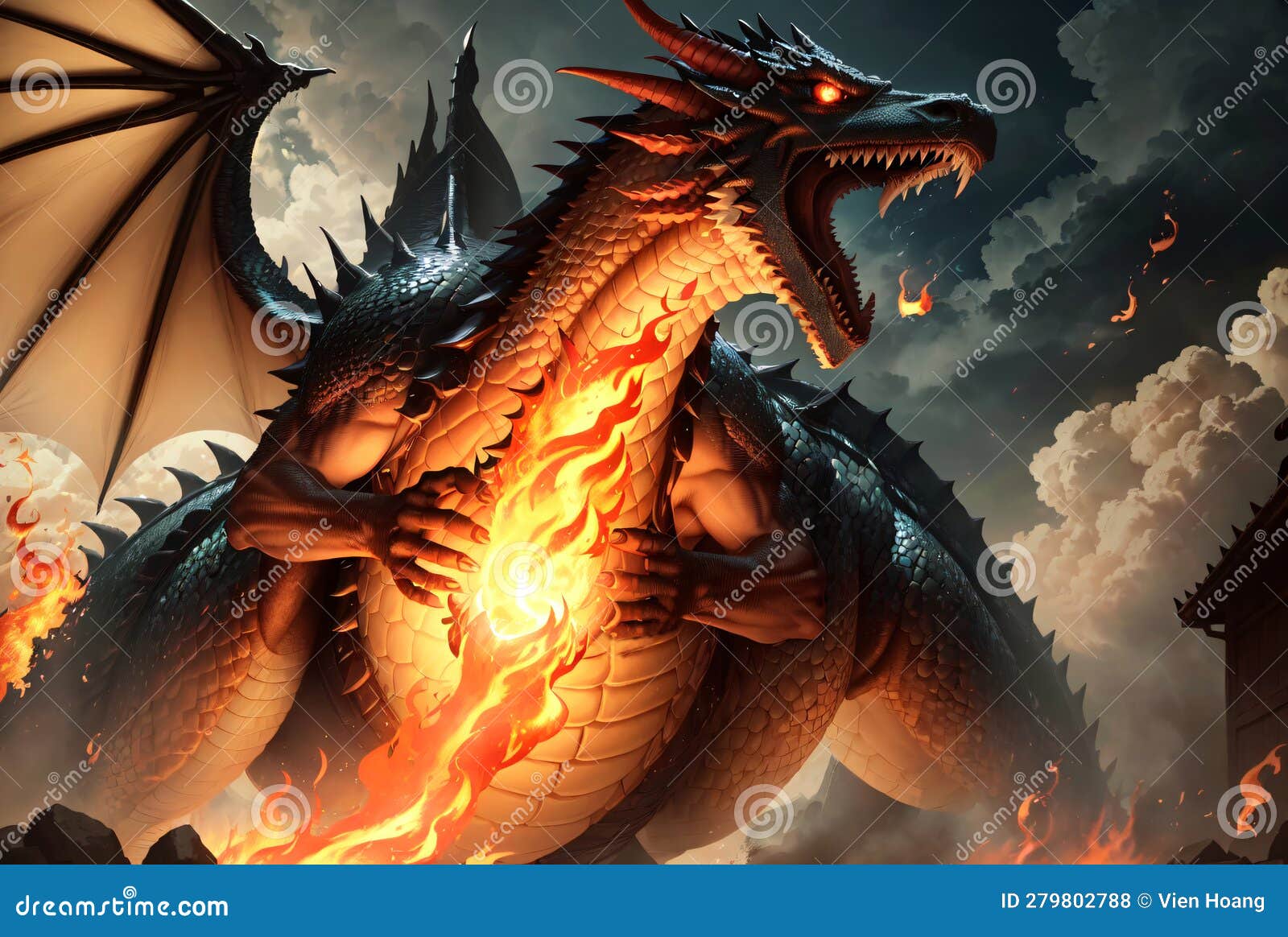 Glowing Ember, Ash, Spark: the Dragon Ignites the Imagination Stock ...