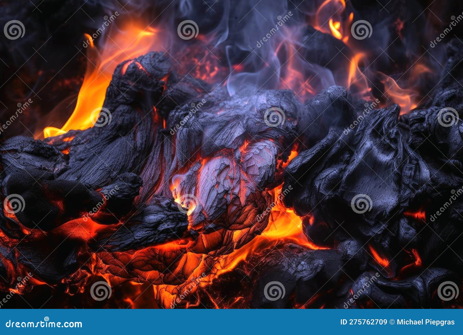 Glowing Ember from Burning Coal Background Texture Created with ...