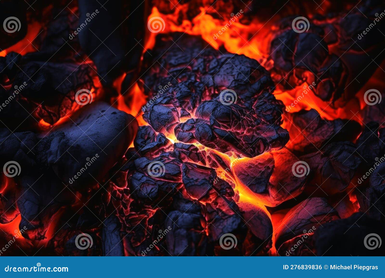 Glowing Ember from Burning Coal Background Texture Created with ...